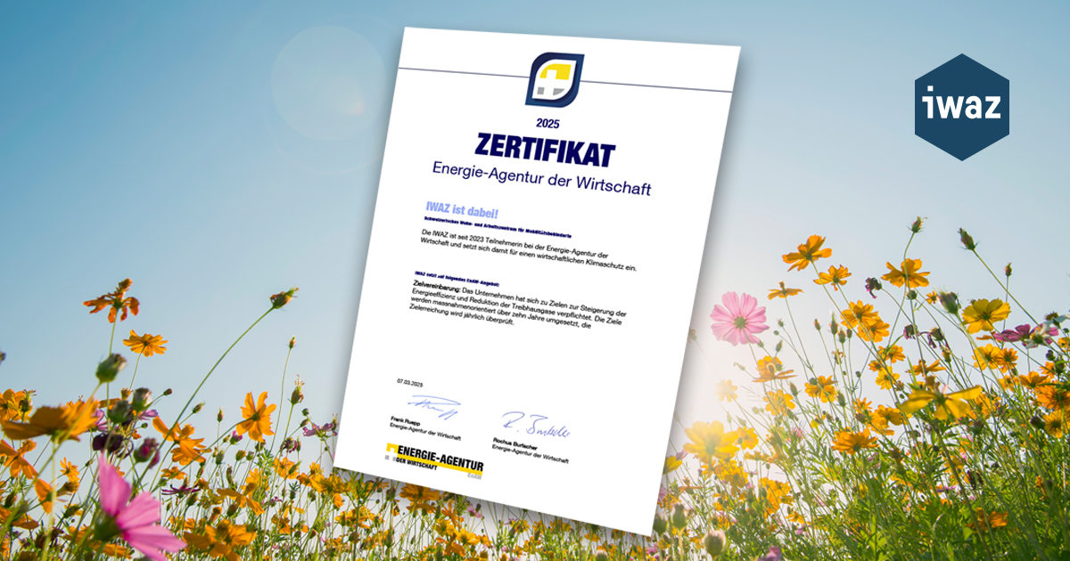 iwaz erhält EnAW-Zertifikat 2025 – Engagement für wirtschaftlichen ...
